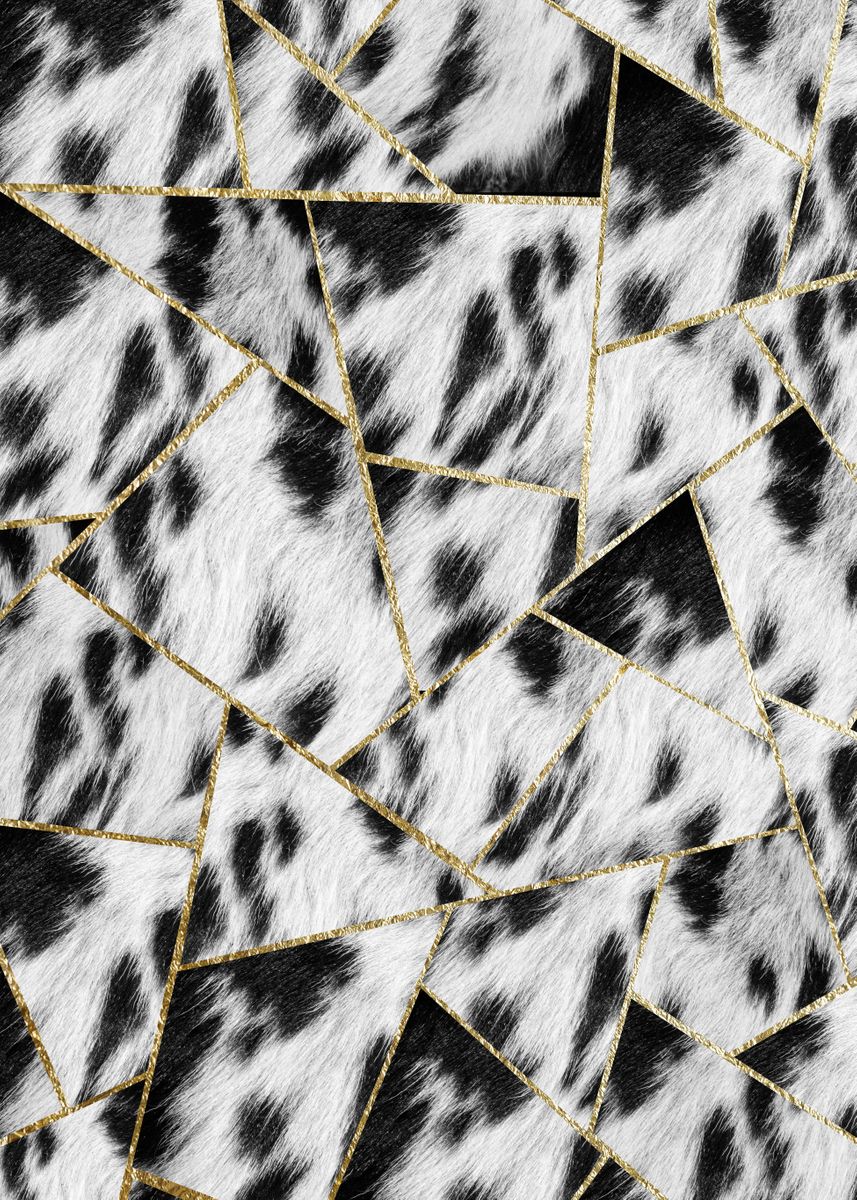 'Animal Fur Gold Glam 2' Poster, picture, metal print, paint by Anita's ...