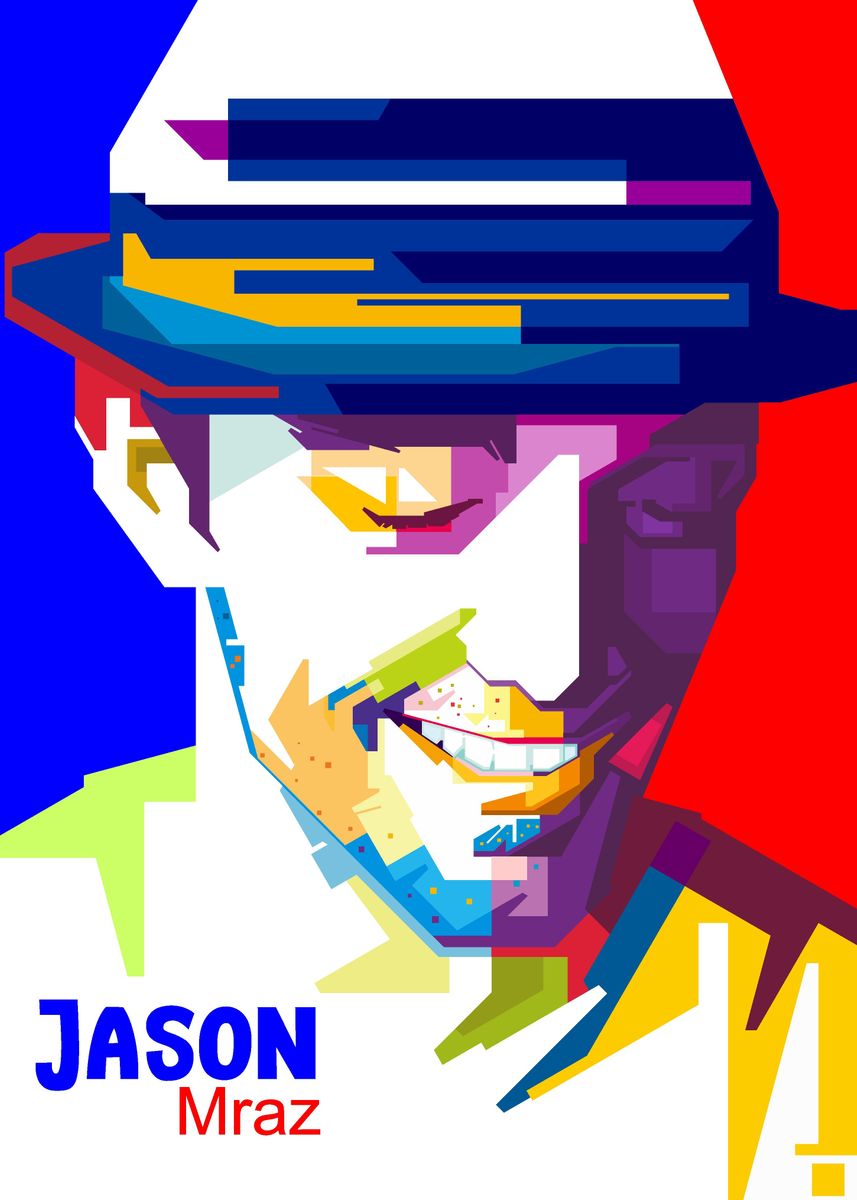 'Jason Mraz in Pop Art' Poster, picture, metal print, paint by Imam ...