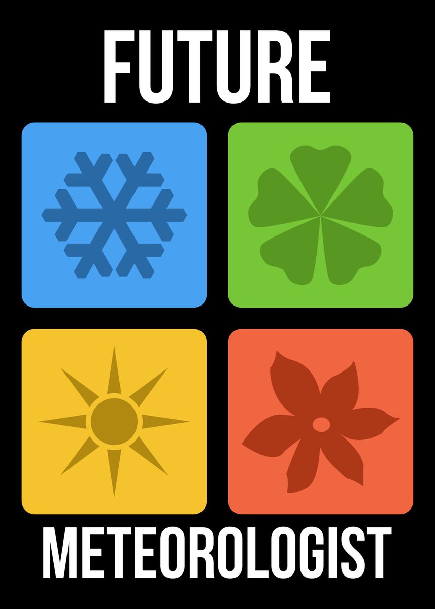 'Future Meteorologist Weath' Poster, picture, metal print, paint by ...