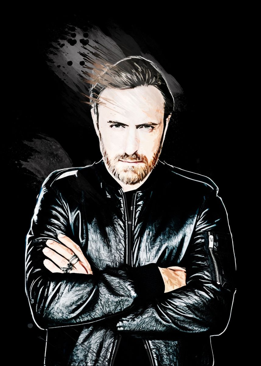 'David Guetta' Poster, picture, metal print, paint by MDA STUDIO | Displate