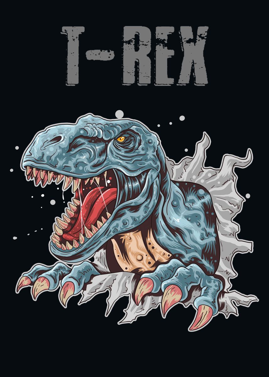 'Dinosaur T Rex Monster' Poster, picture, metal print, paint by Max ...