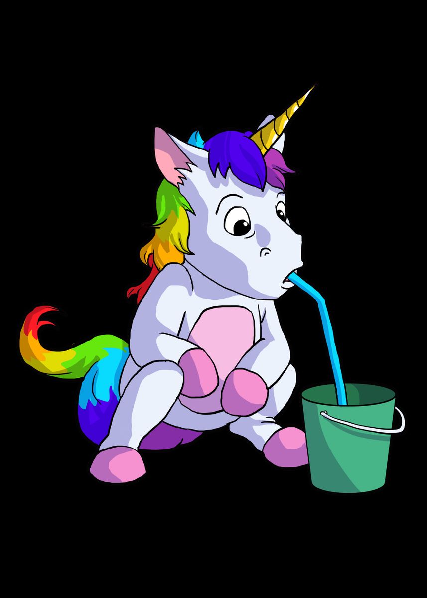 'Unicorn Lover' Poster, picture, metal print, paint by Alexander Roose ...