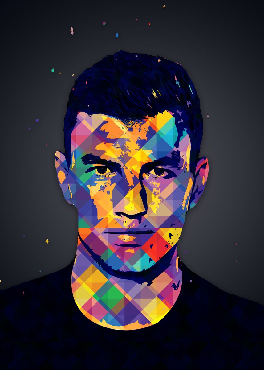 'Edin Dzeko 9' Poster, picture, metal print, paint by Nguyen Thi Thu ...