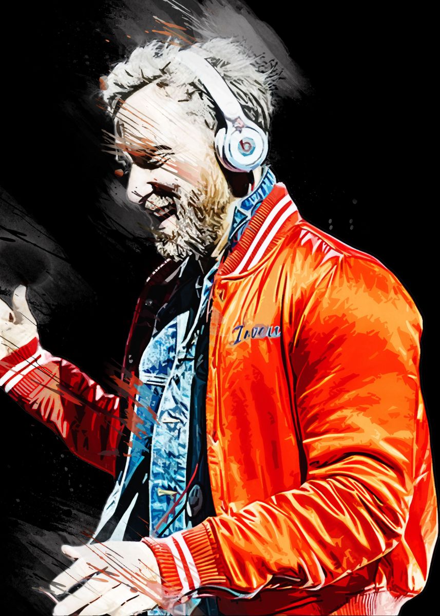 'David Guetta' Poster, picture, metal print, paint by MDA STUDIO | Displate