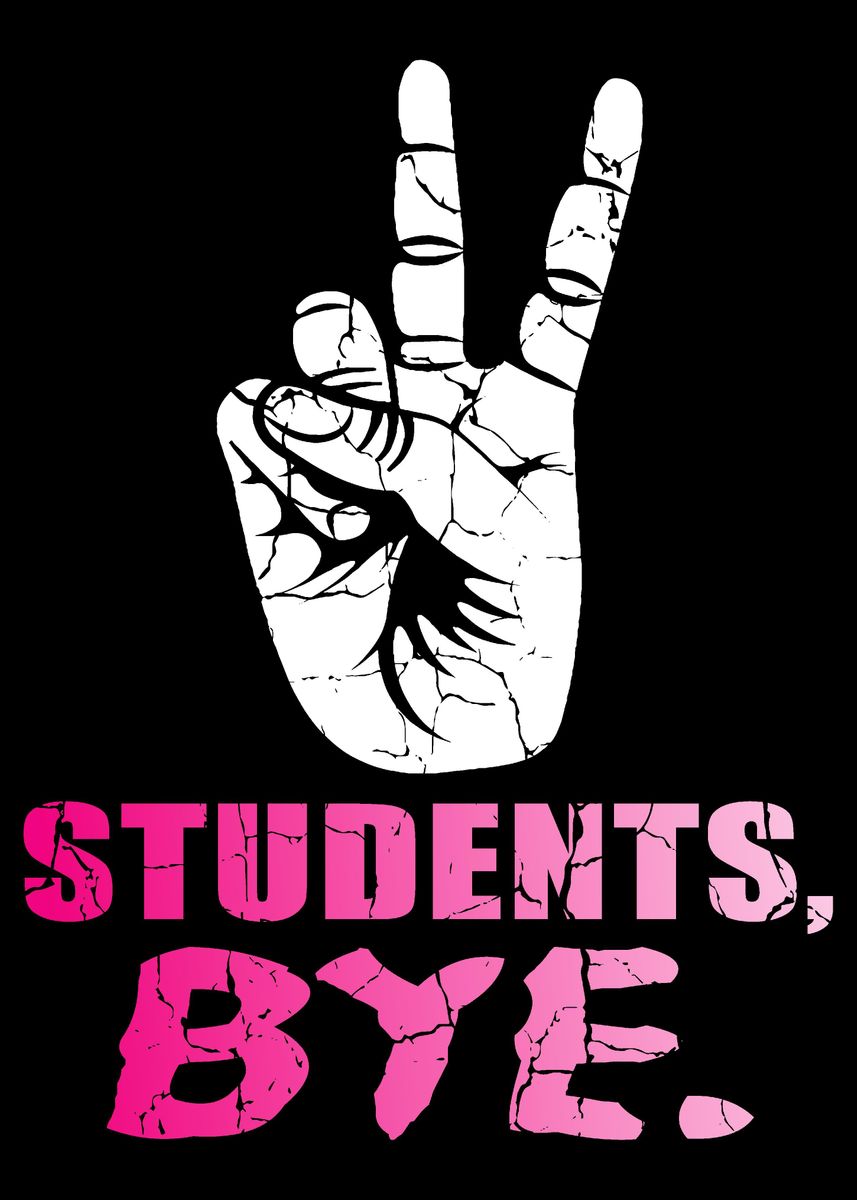 'Students Bye School Teach' Poster, picture, metal print, paint by ...