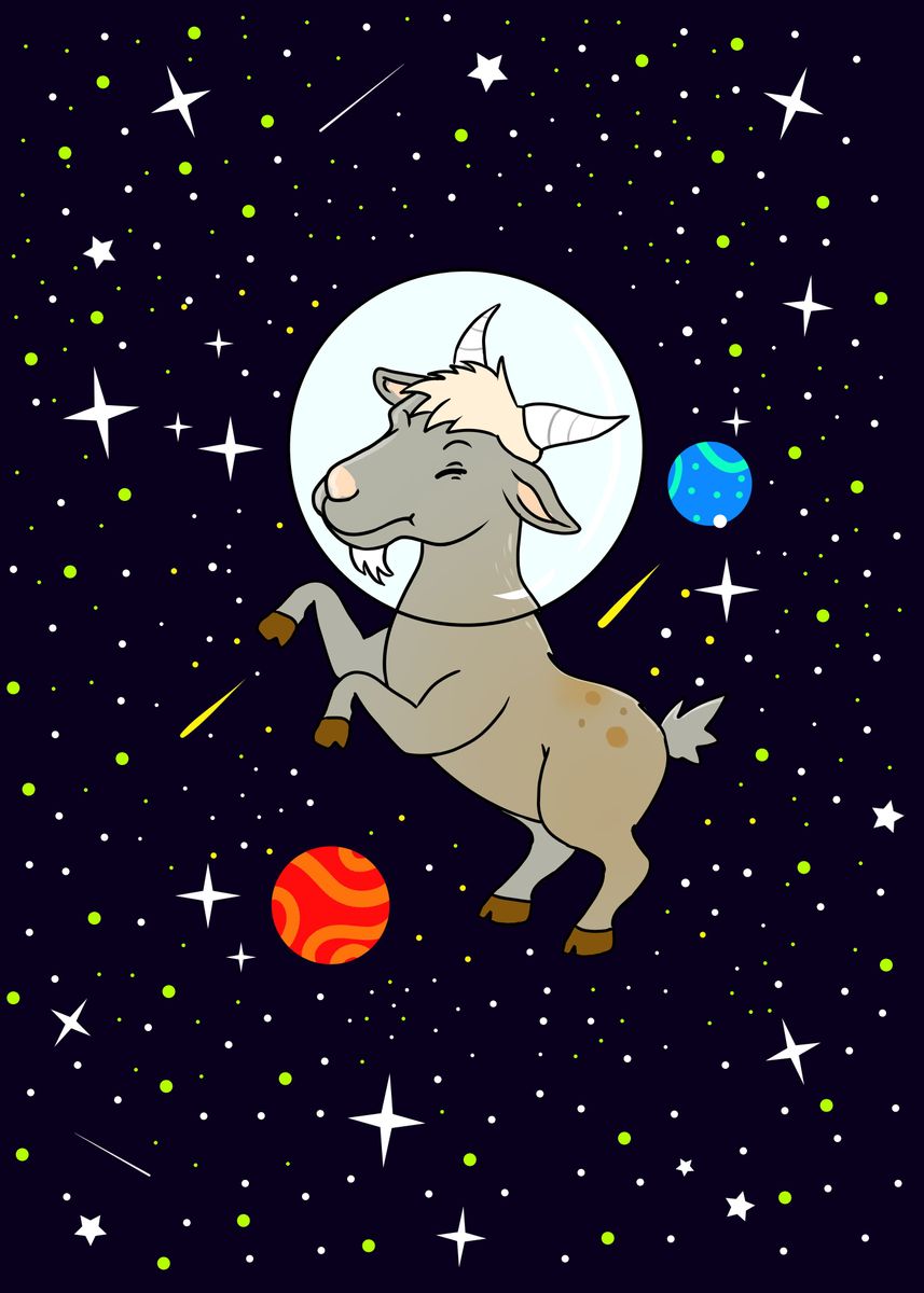 'Goat In Space' Poster by queerappear | Displate
