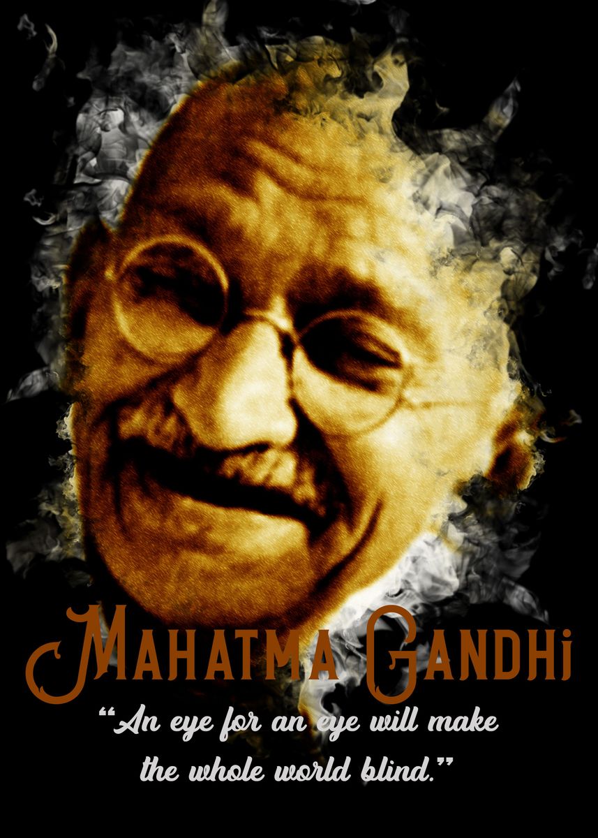 'Mahatma Gandhi' Poster, picture, metal print, paint by Johny Do | Displate