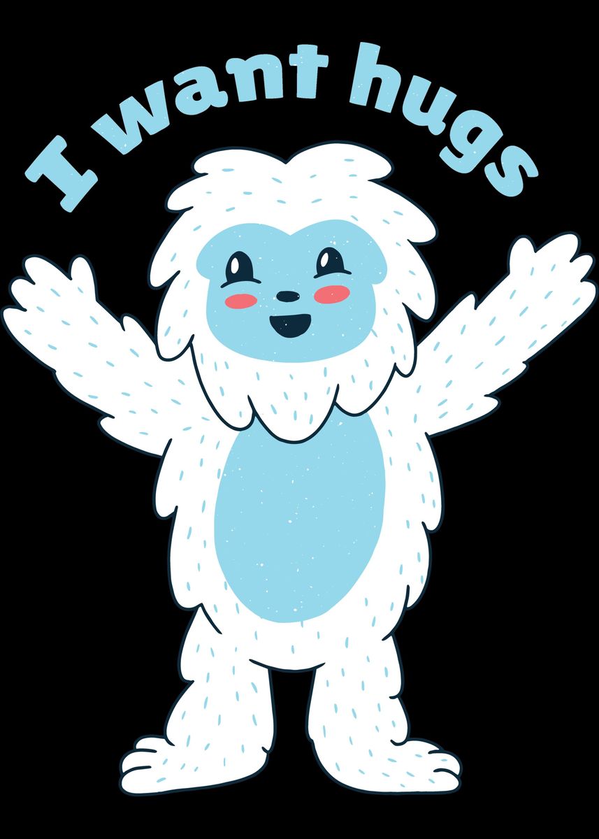 'sasquatch hugs ' Poster, picture, metal print, paint by Pirmin | Displate