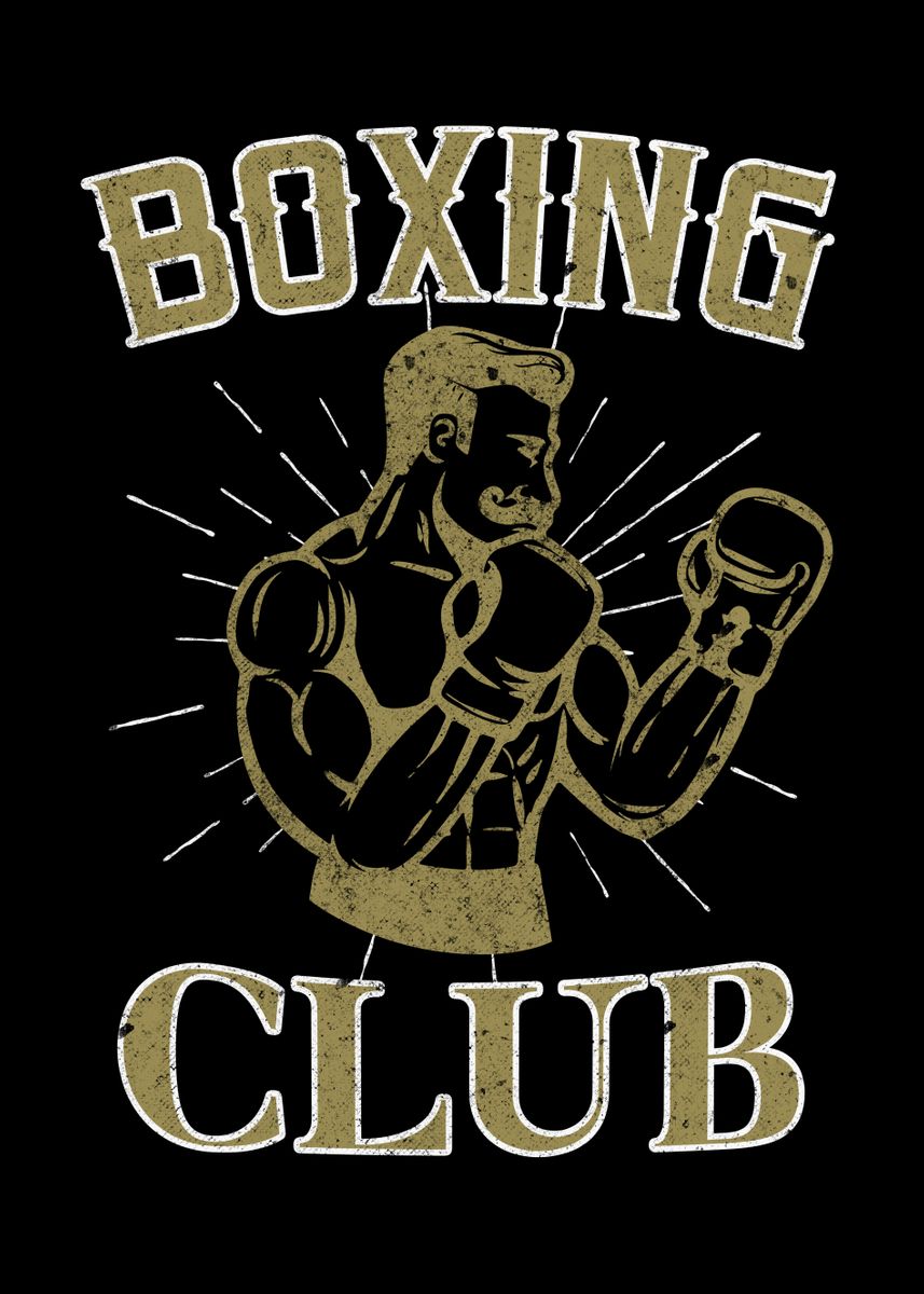'Boxing Club' Poster, picture, metal print, paint by Foxxy Merch | Displate