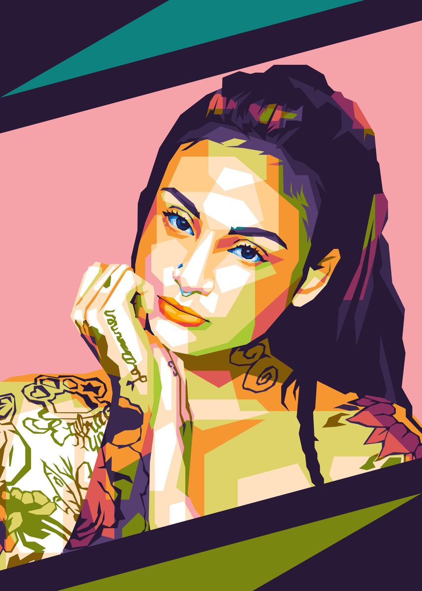 'Kehlani' Poster, picture, metal print, paint by Rio Josia | Displate