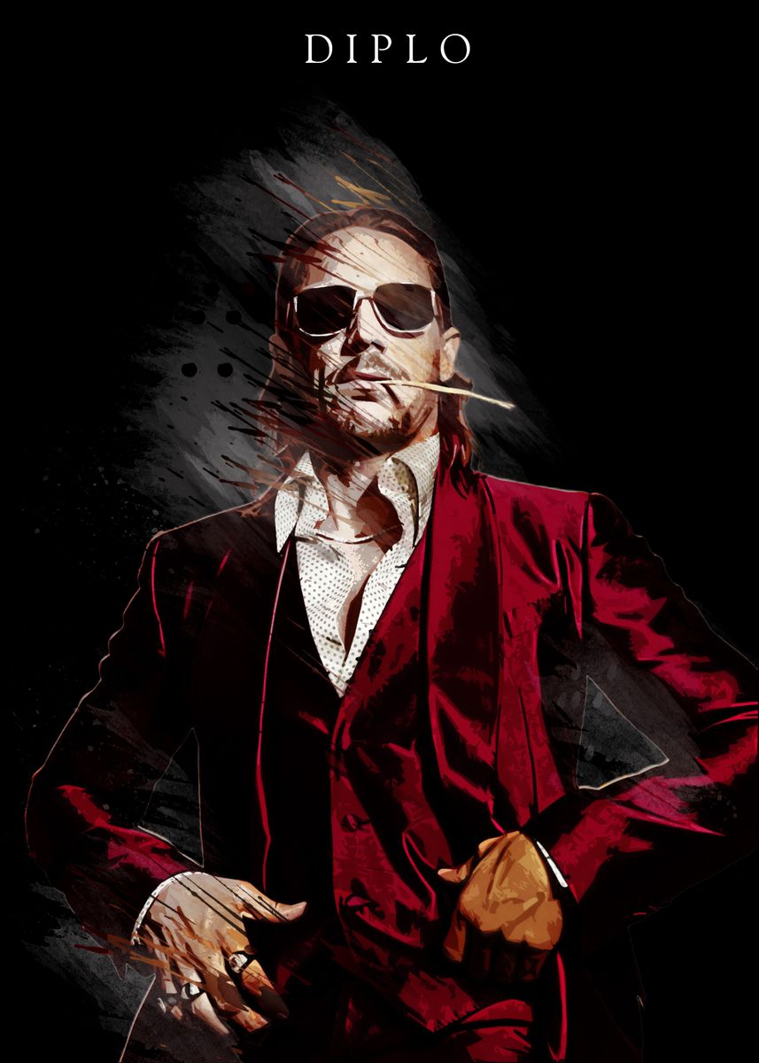 'Diplo' Poster, picture, metal print, paint by MDA STUDIO | Displate