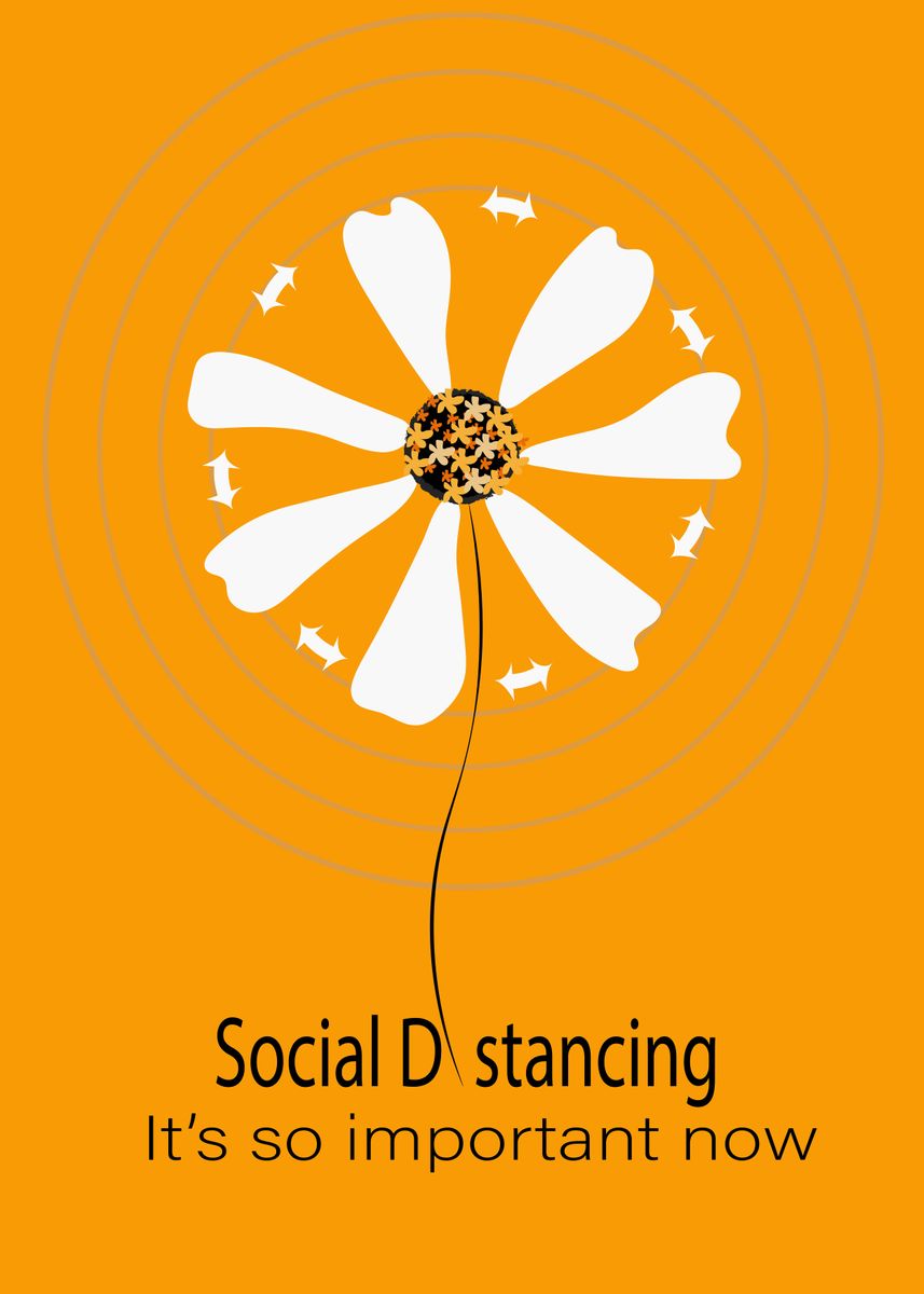 'Social Distancing' Poster, picture, metal print, paint by Fátima ...