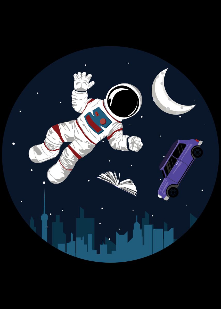 'Weightless Astronaut' Poster by ShirTom | Displate