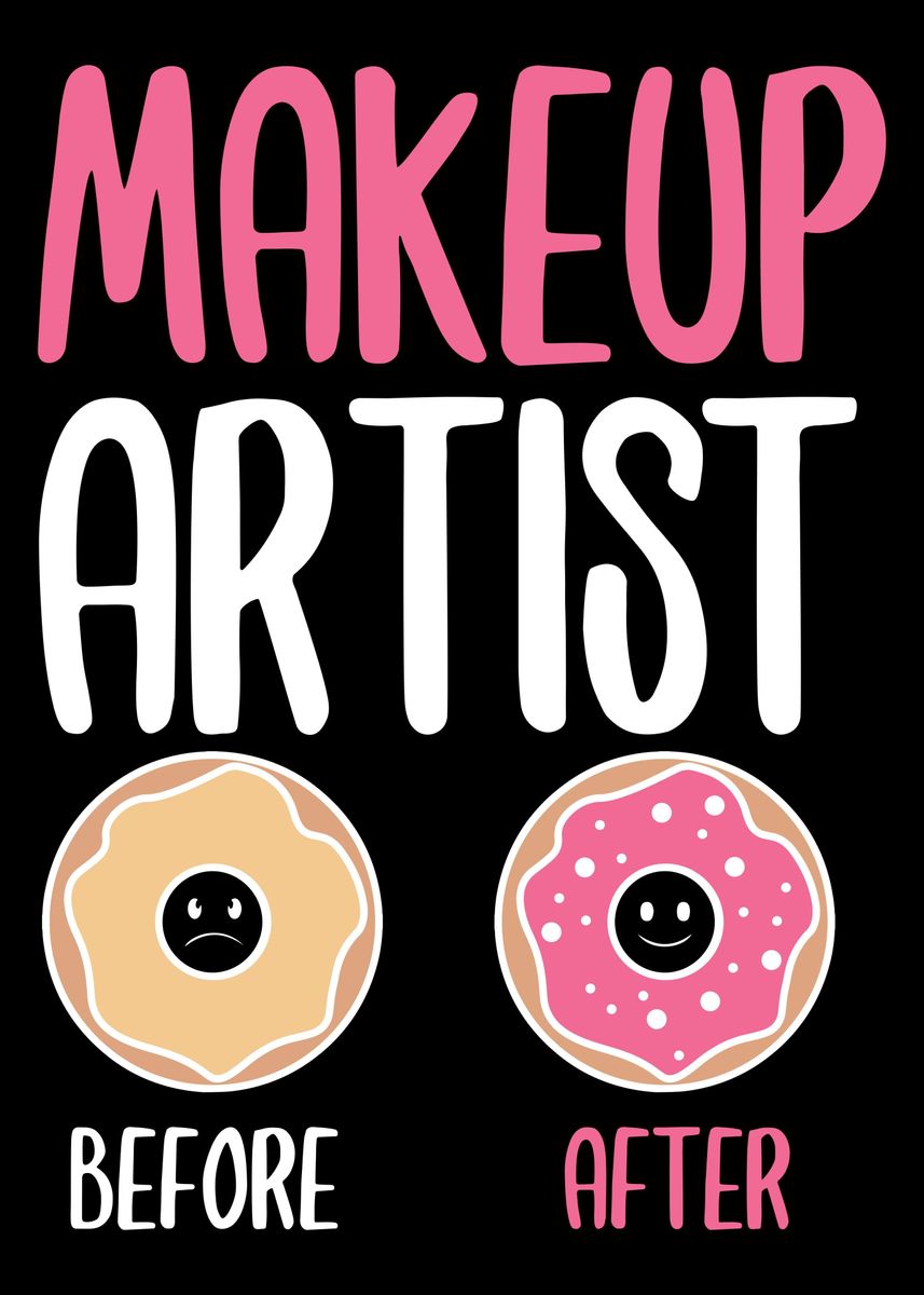 'makeup artist cosmetics' Poster, picture, metal print, paint by ...