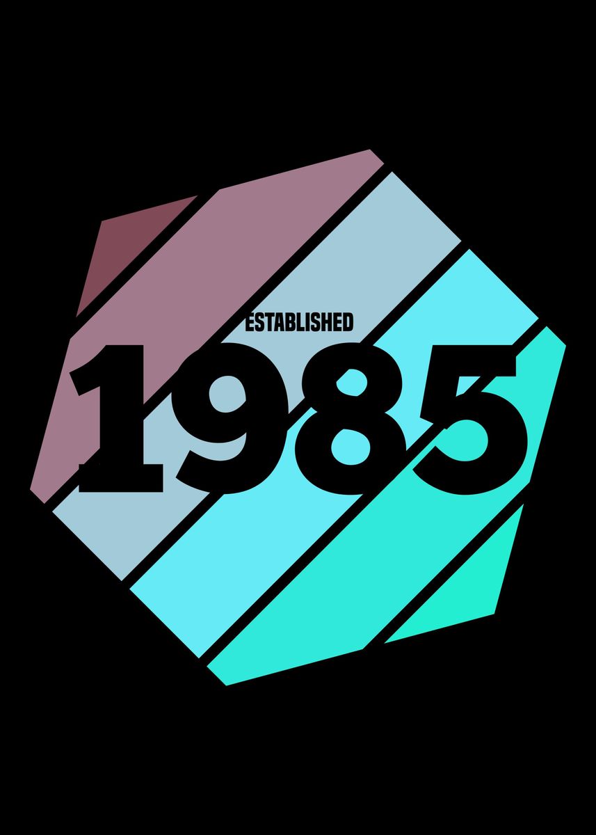 'Established 1985' Poster by royalsigns | Displate