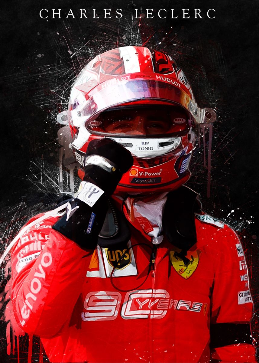 'Charles Leclerc' Poster by PADA GROUP | Displate