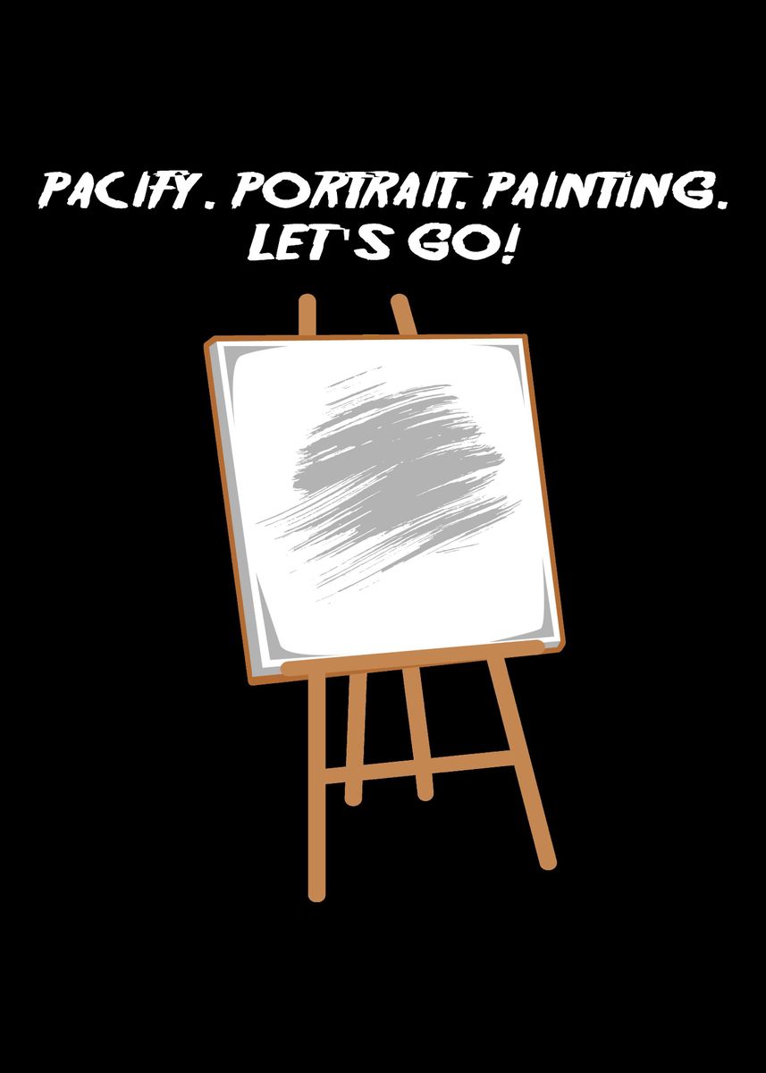 'Pacify Portrait Painting' Poster, picture, metal print, paint by ...