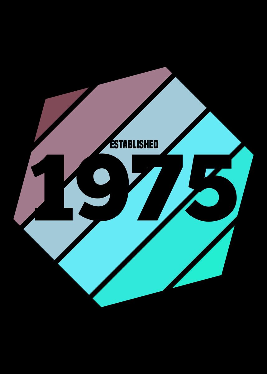 'Established 1975' Poster, picture, metal print, paint by royalsigns ...