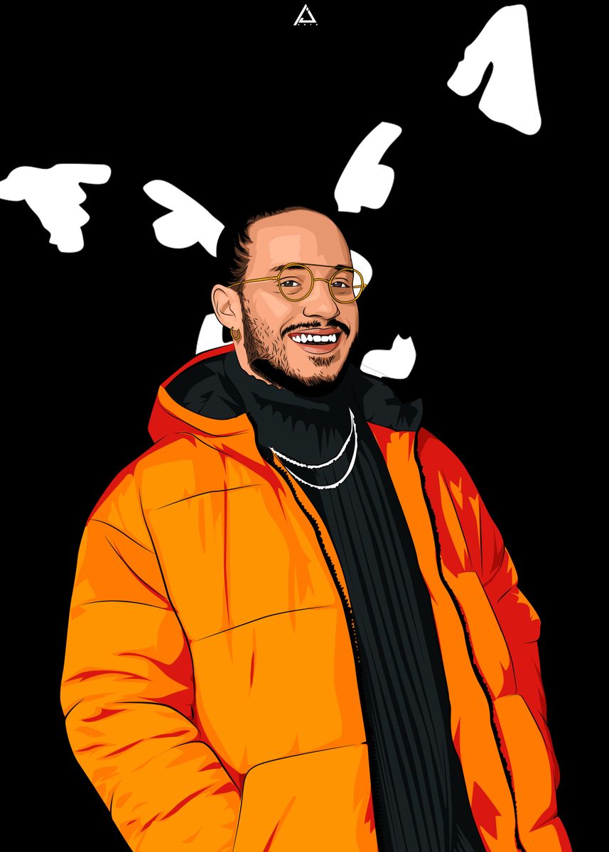 'Russ' Poster, picture, metal print, paint by Anjola Agosu | Displate