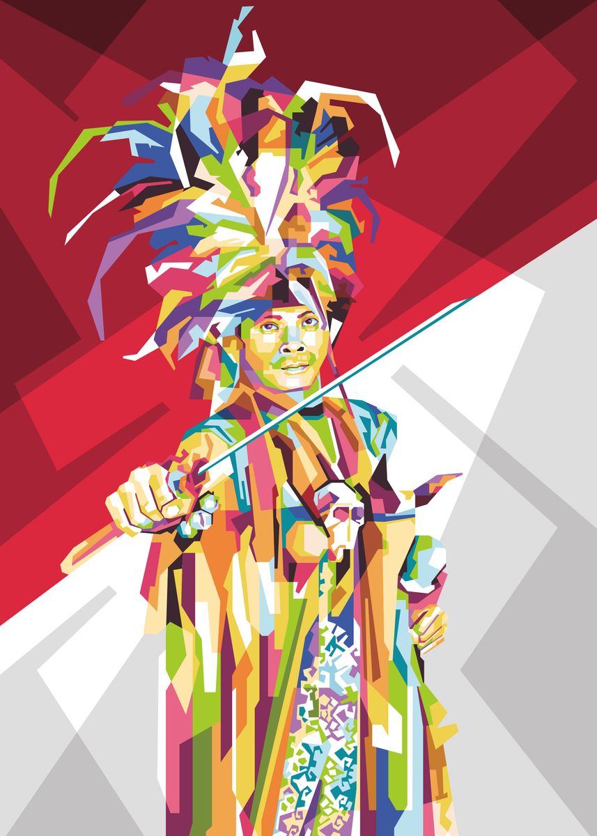 'Manado Traditional Dance' Poster, picture, metal print, paint by ...