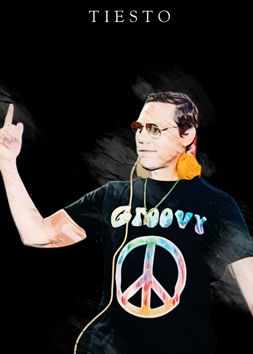 'Tiesto' Poster, picture, metal print, paint by MDA STUDIO | Displate