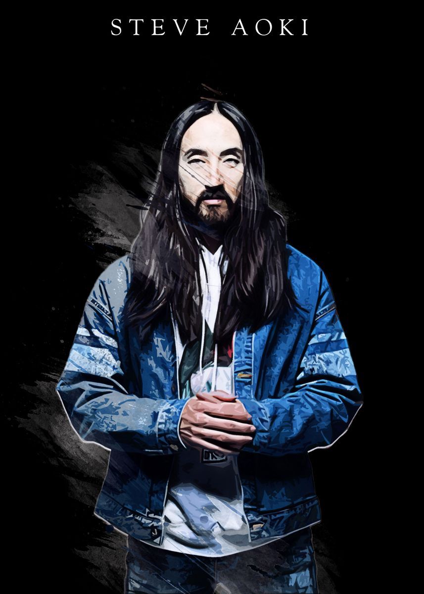 'Steve Aoki' Poster, picture, metal print, paint by MDA STUDIO | Displate