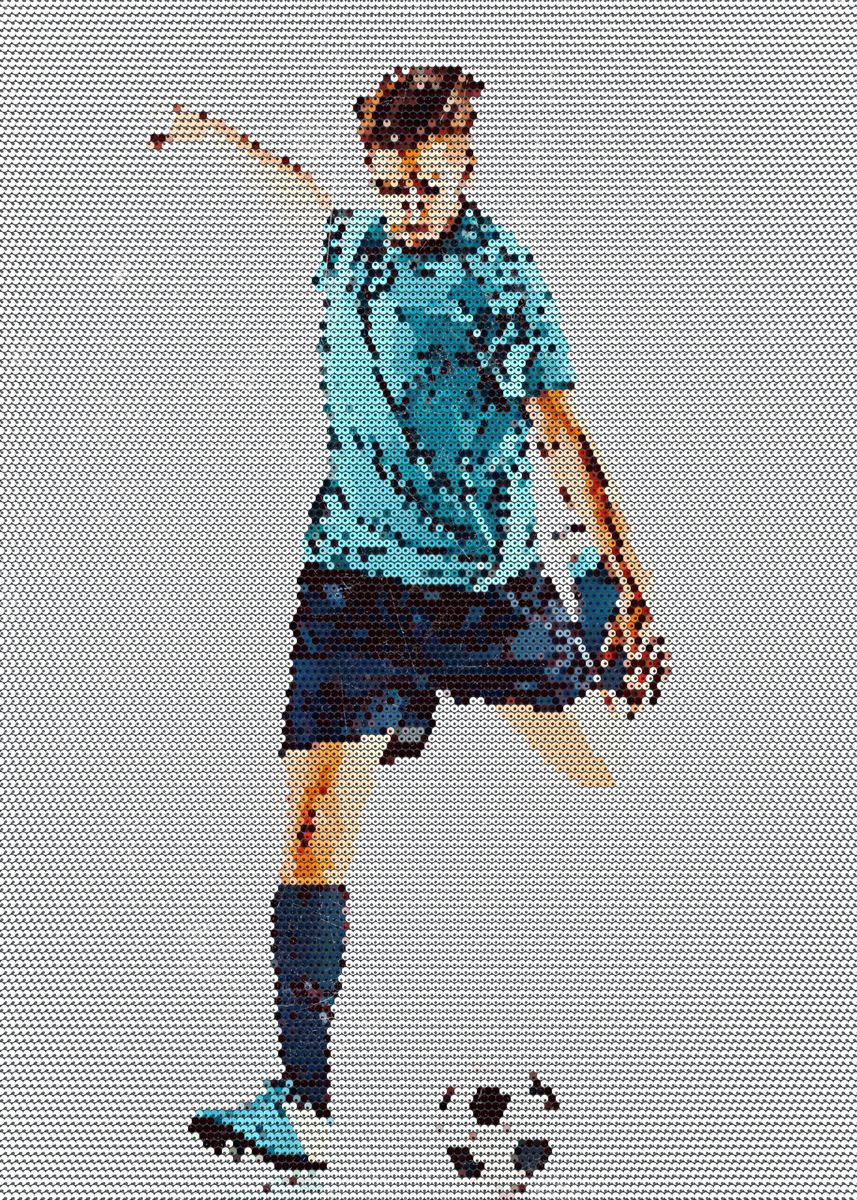 'Football soccer player' Poster, picture, metal print, paint by 1x ...