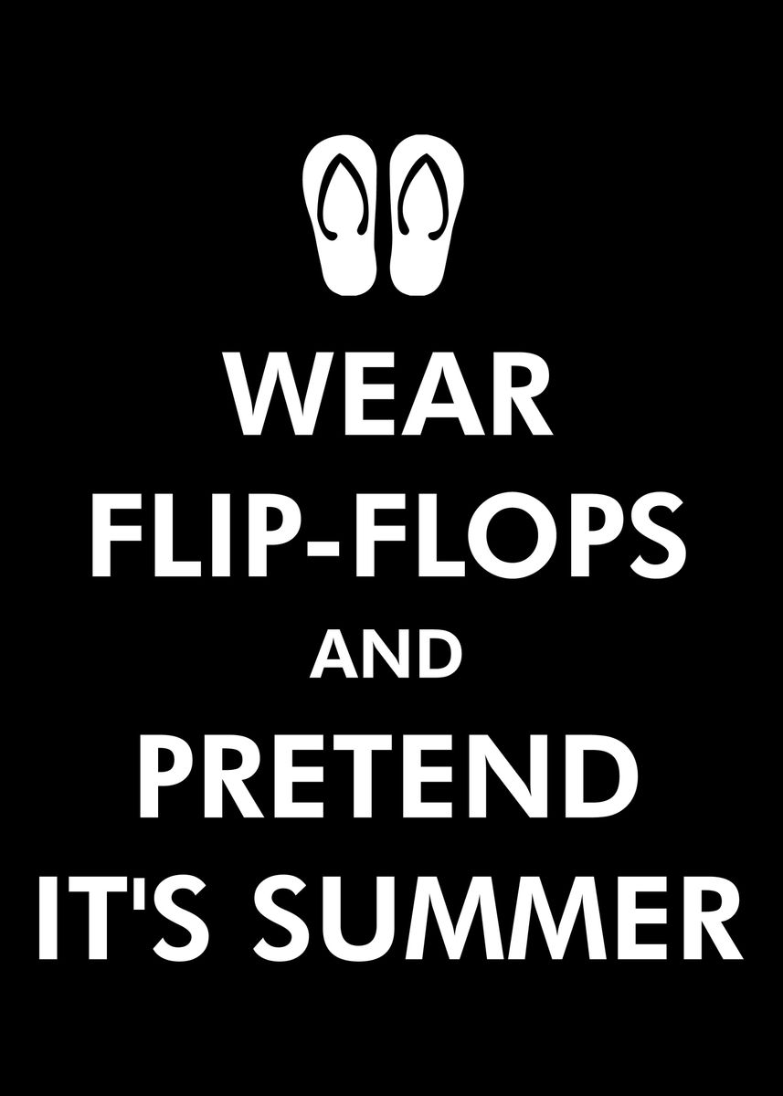 'Flip flop' Poster, picture, metal print, paint by Stefanie Herrmann ...