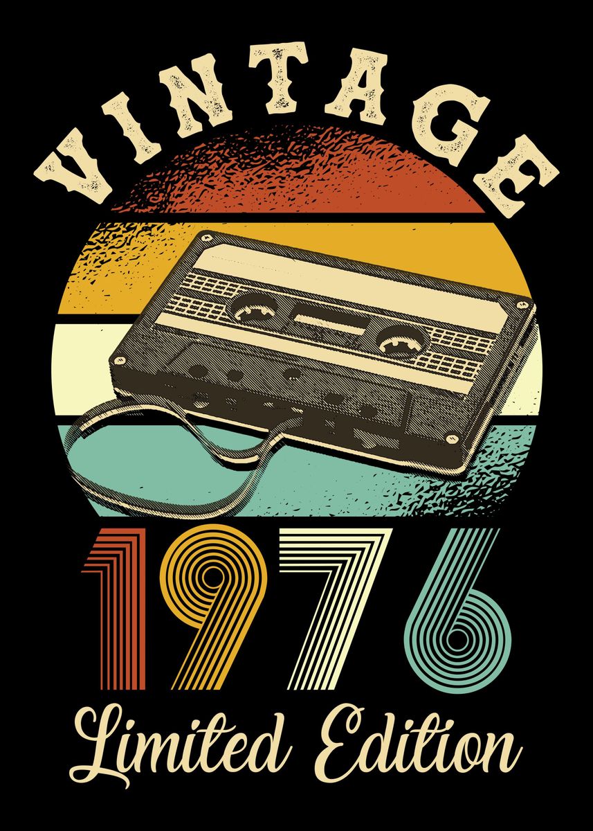 'Vintage 1976' Poster by Cooldruck | Displate
