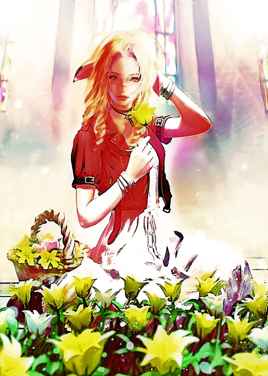 'Aerith Gainsborough' Poster, picture, metal print, paint by misbah ...
