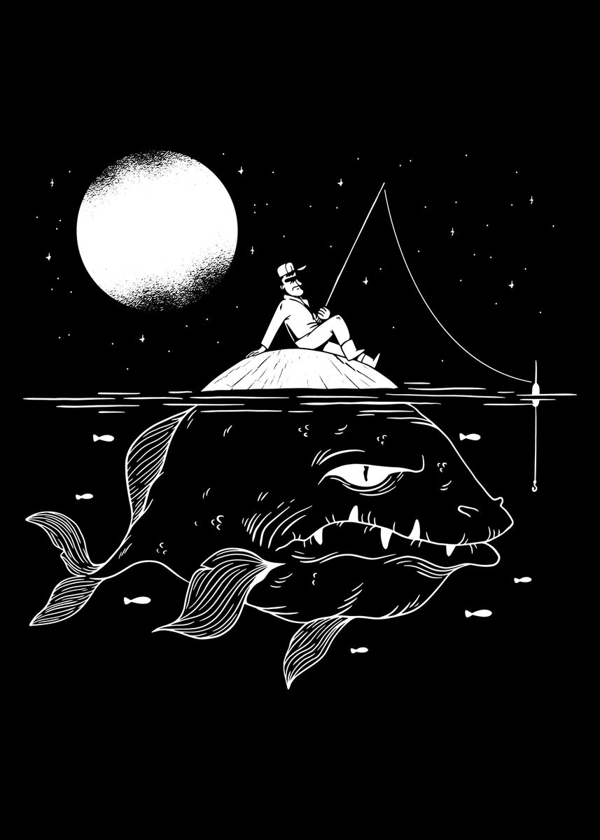 'Funny Fishing Angler Carp ' Poster, picture, metal print, paint by ...