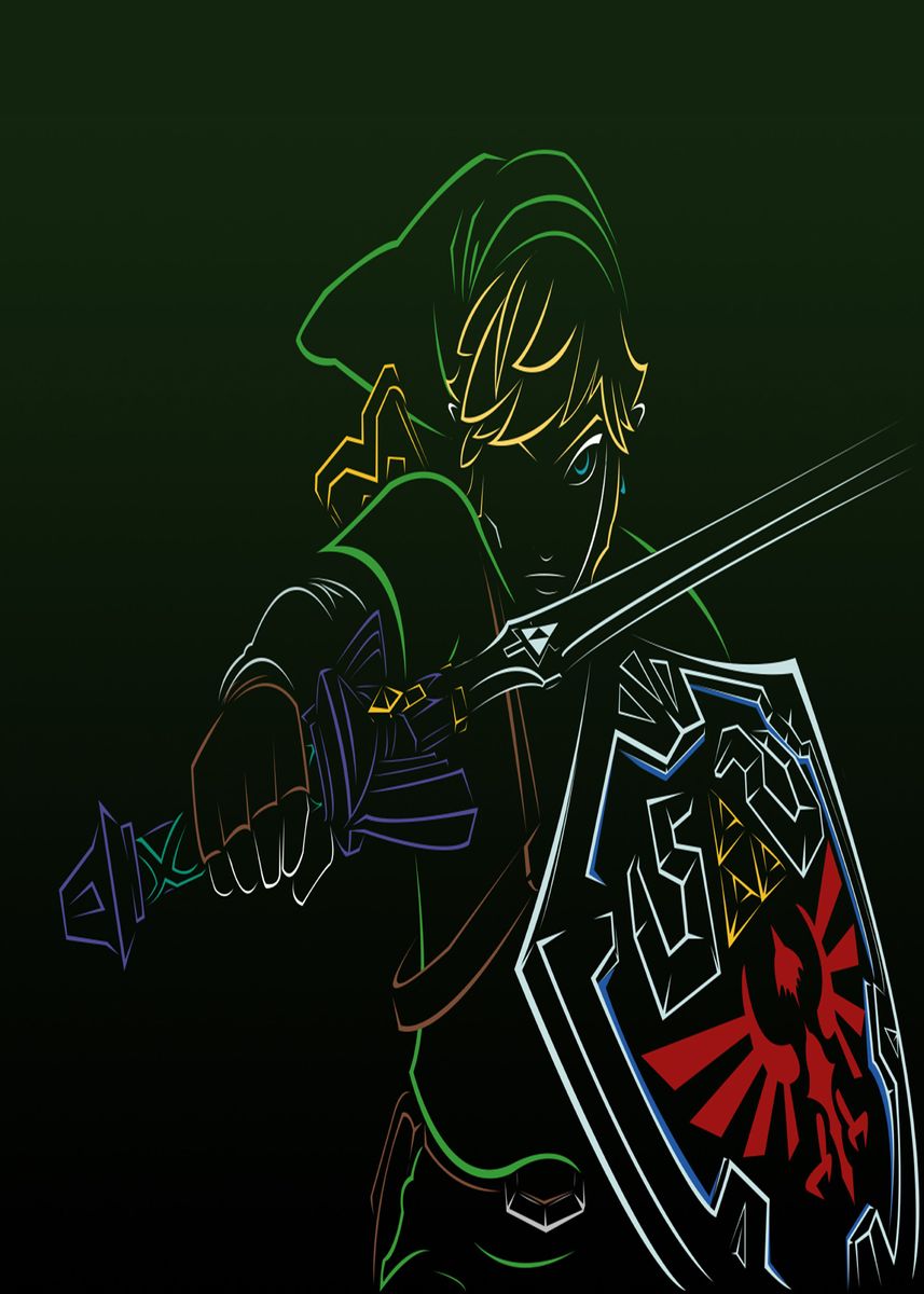 'the legend of zelda' Poster, picture, metal print, paint by Shaffes ...
