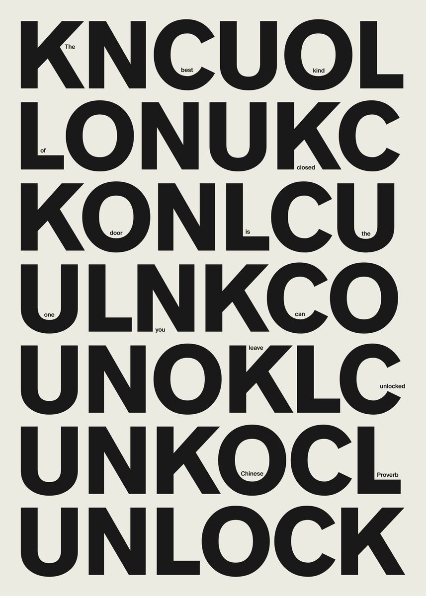 'Unlock' Poster, picture, metal print, paint by Harry Richards | Displate