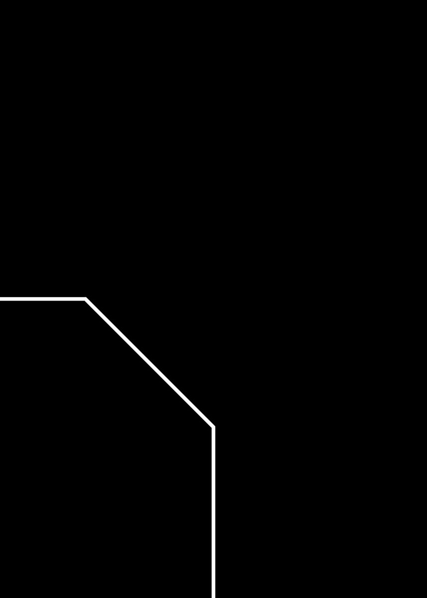 'Simple line frame corner 2' Poster, picture, metal print, paint by ...