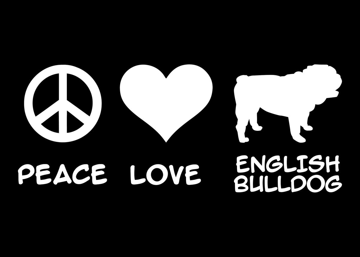 'English Bulldog' Poster by Designzz | Displate