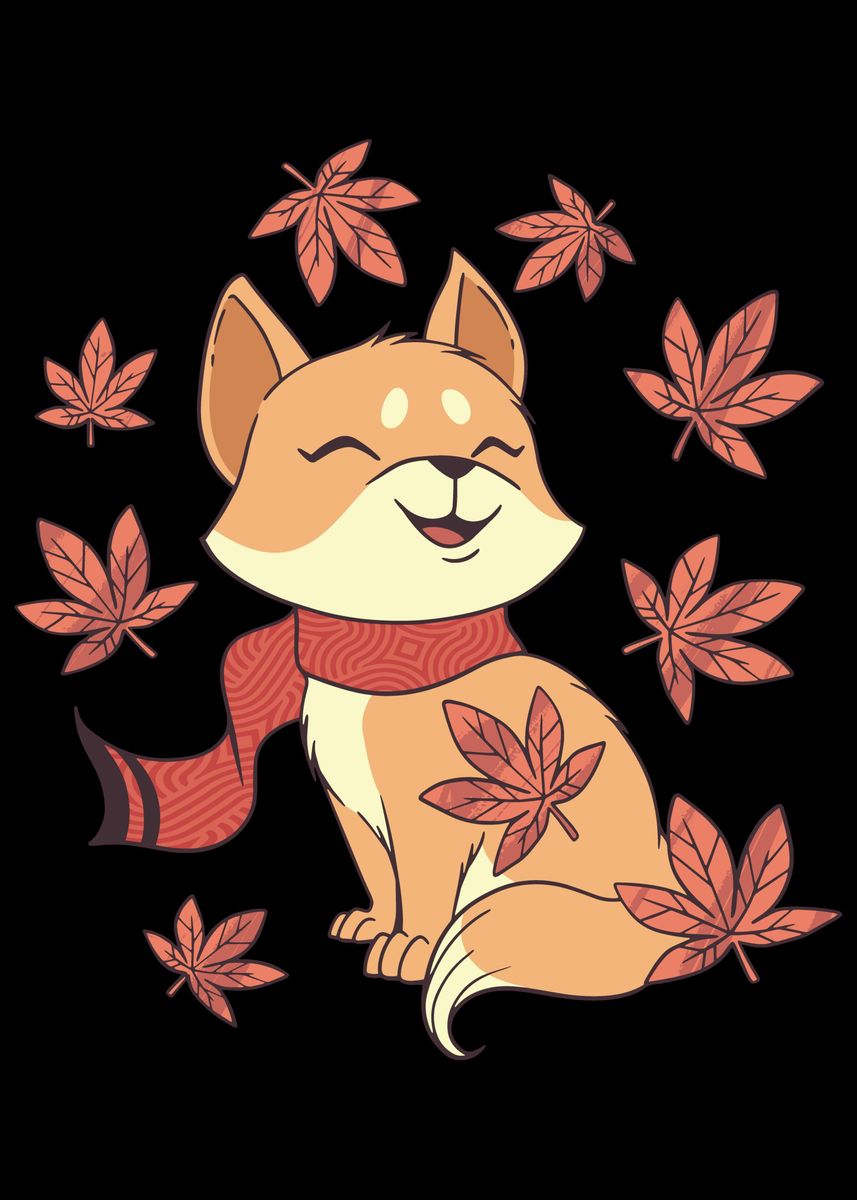 'fall cat ' Poster, picture, metal print, paint by Pirmin | Displate