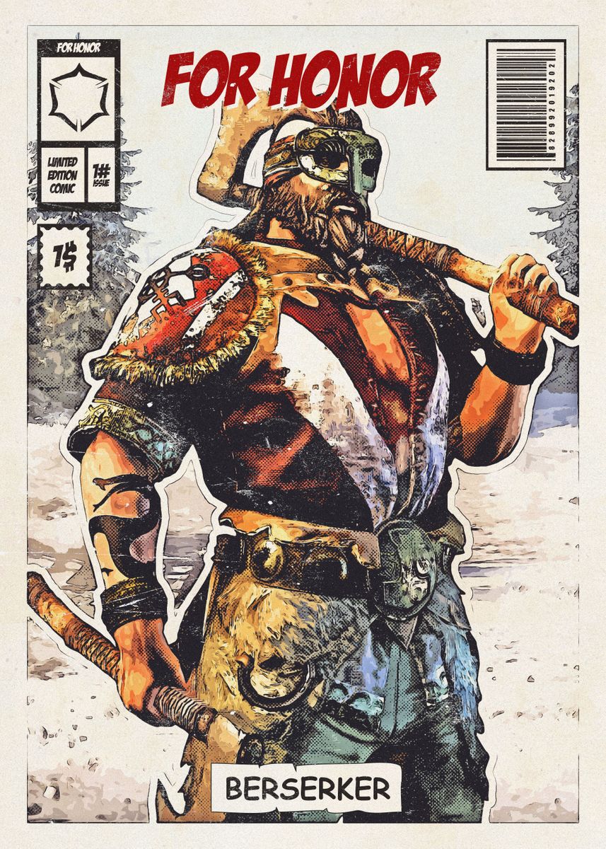'Berserker Comic' Poster by Posterlicious | Displate