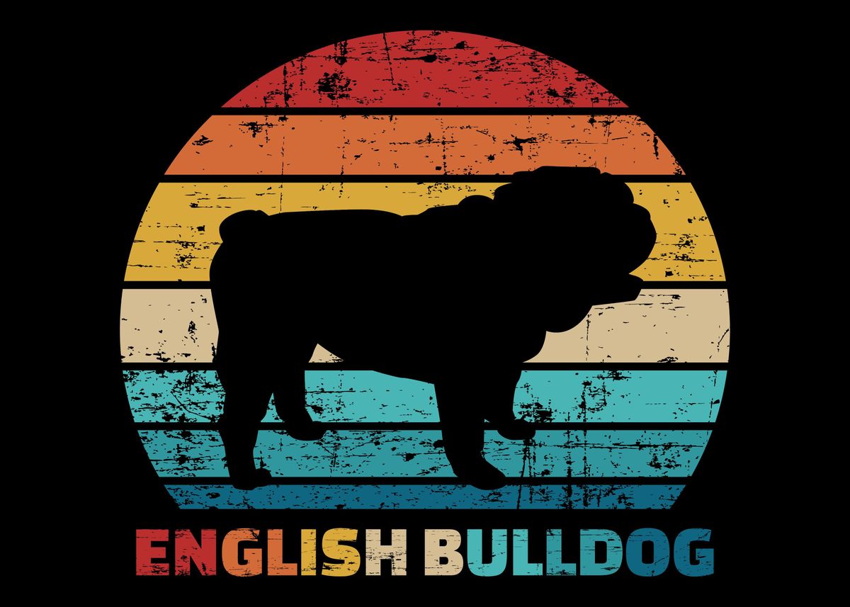 'English Bulldog' Poster by Designzz | Displate