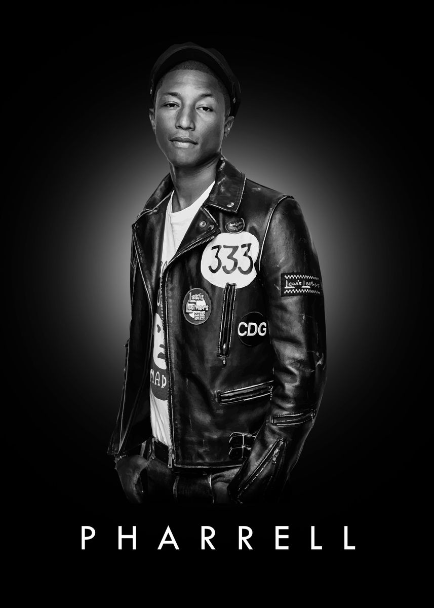 'Pharrell' Poster, picture, metal print, paint by Bo Kev | Displate