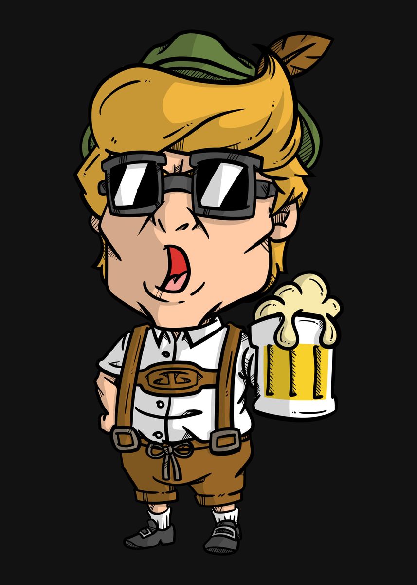 'Donald Trump Drinking Beer' Poster by Anumber1 | Displate