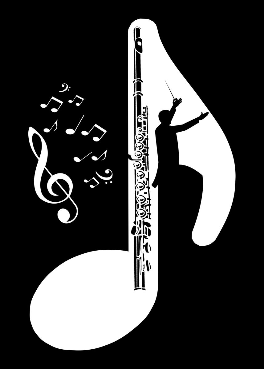 'flute' Poster, picture, metal print, paint by Hexor | Displate