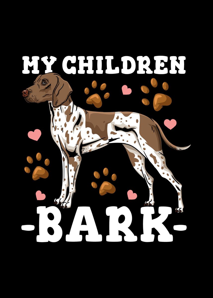 'German Shorthaired Pointer' Poster, picture, metal print, paint by ...