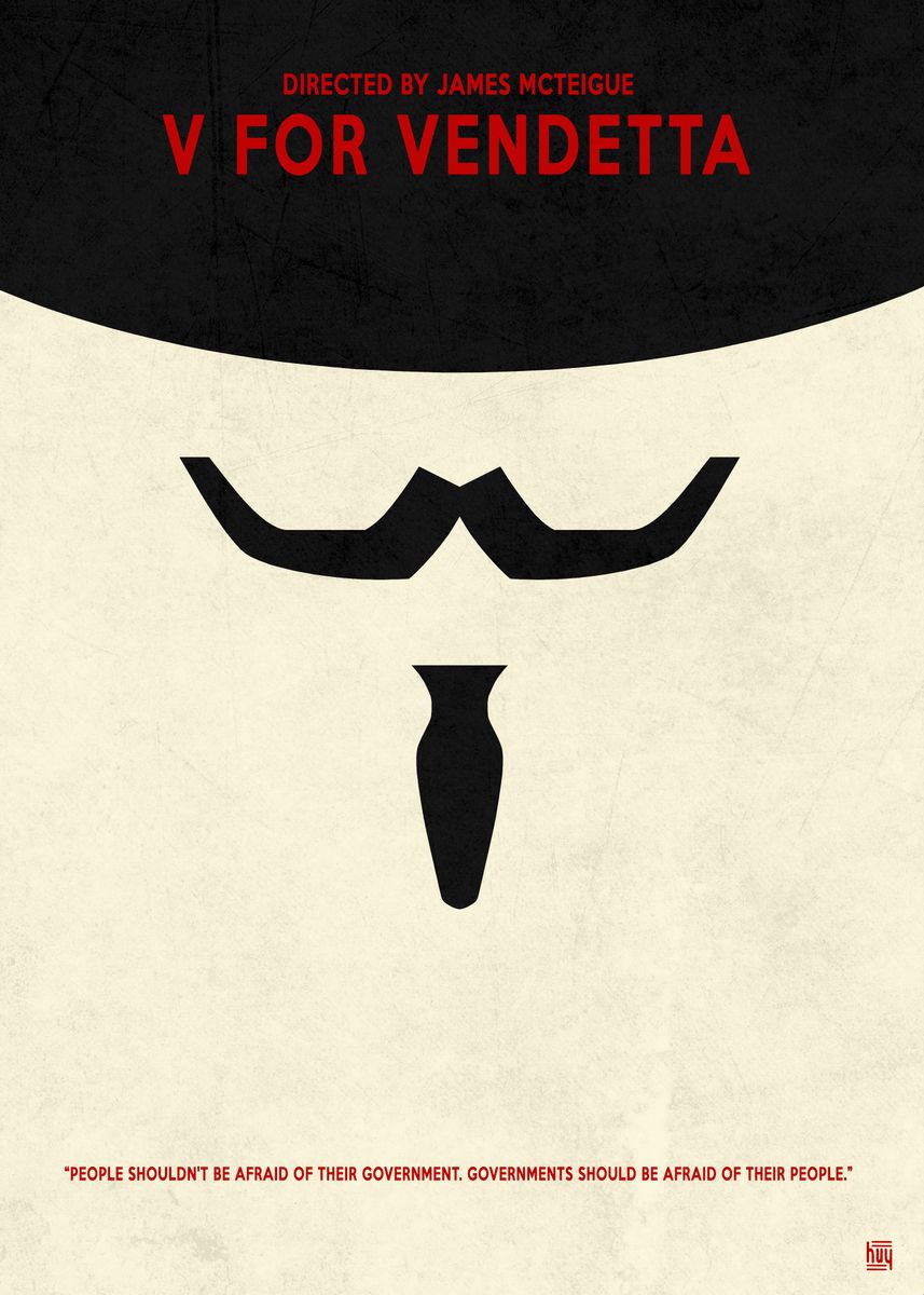 'V For Vendetta' Poster, picture, metal print, paint by 8UY Design ...
