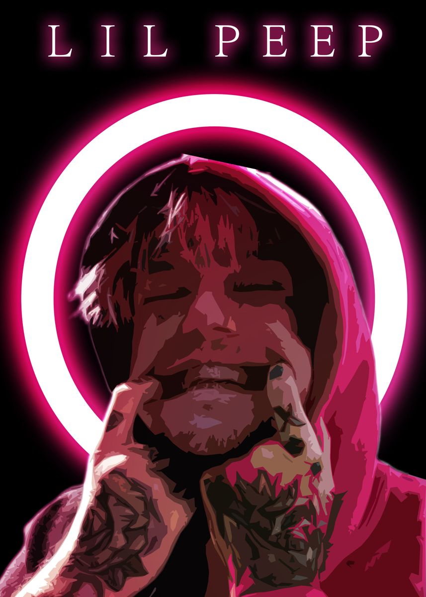 'Lil Peep' Poster, picture, metal print, paint by Maknae Art | Displate