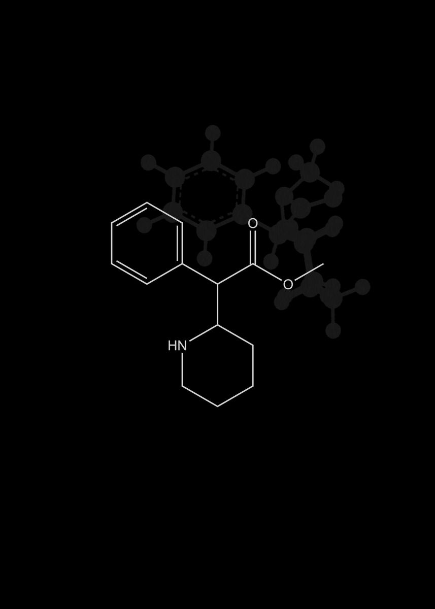 'Ritalin Molecule' Poster by ChemECool | Displate