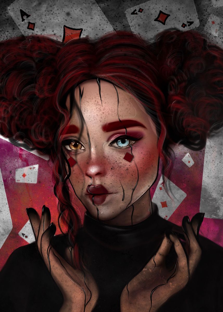 'Lady Luck' Poster, picture, metal print, paint by Frankie Brighty ...