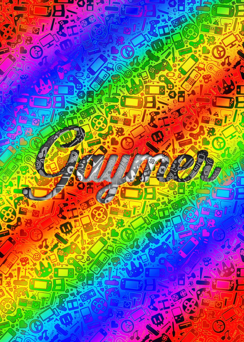 'Gaymer' Poster, picture, metal print, paint by Jarrod Vandenberg ...