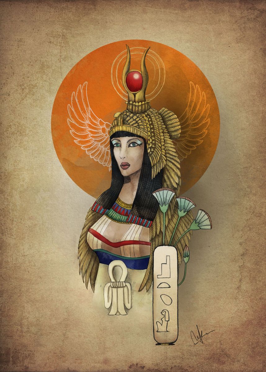 'Isis Mother goddess' Poster, picture, metal print, paint by Marine ...