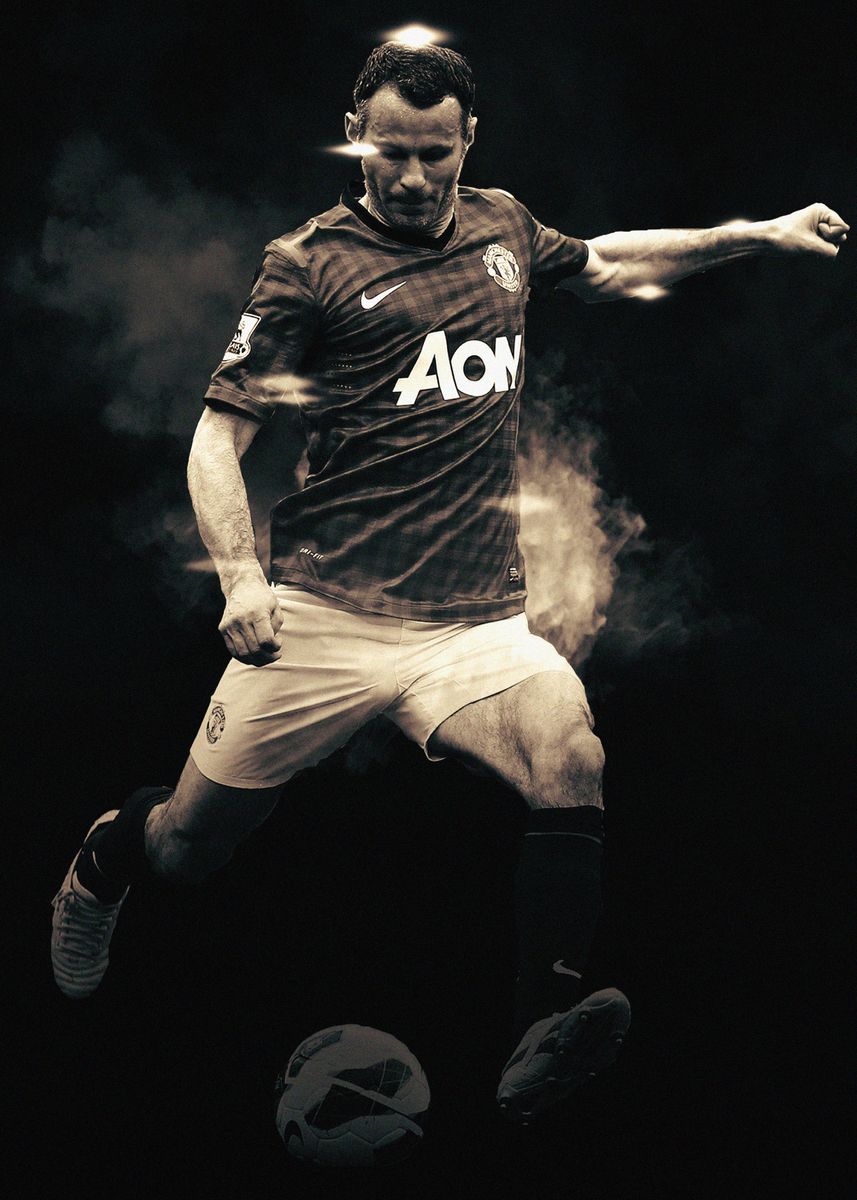 'Ryan Giggs' Poster, picture, metal print, paint by tabysra | Displate