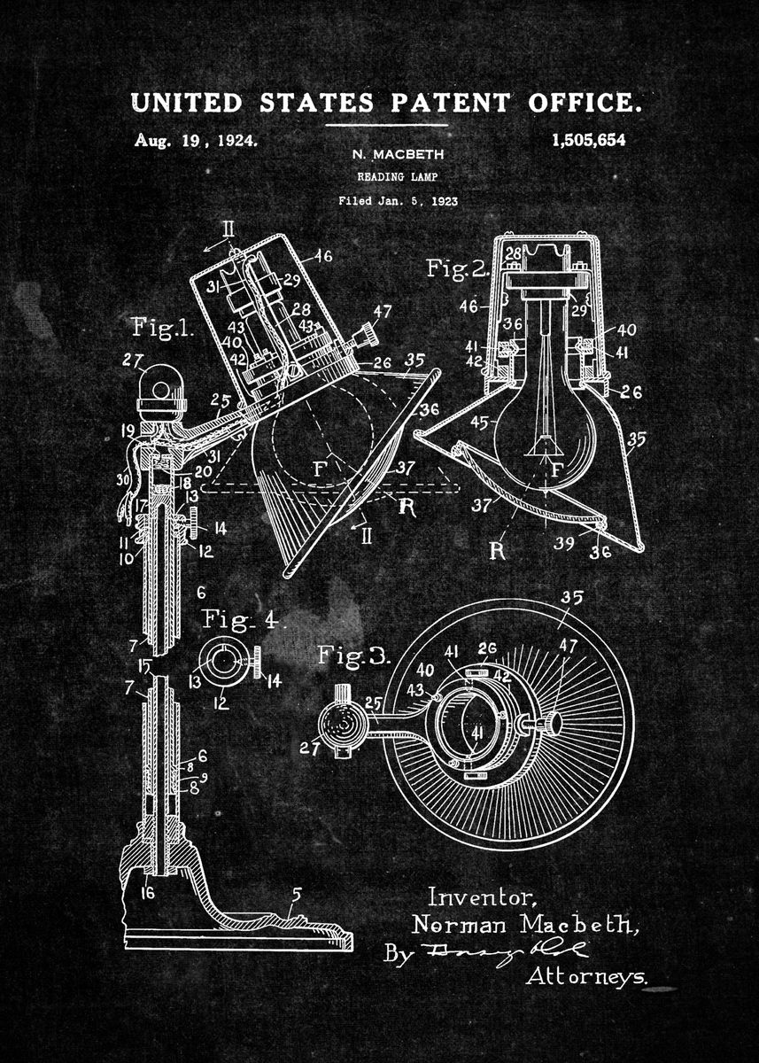 'Reading Lamp' Poster, picture, metal print, paint by Kenny Studio ...